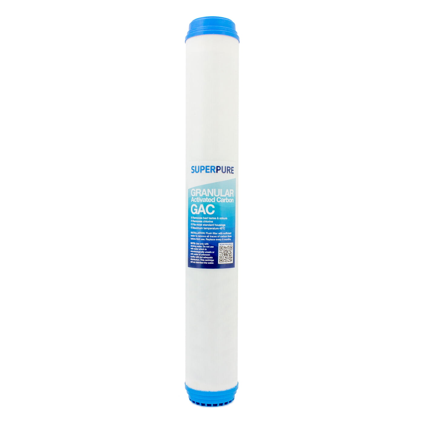 SUPERPURE 20inch GAC Water Filter Replacement Cartridge