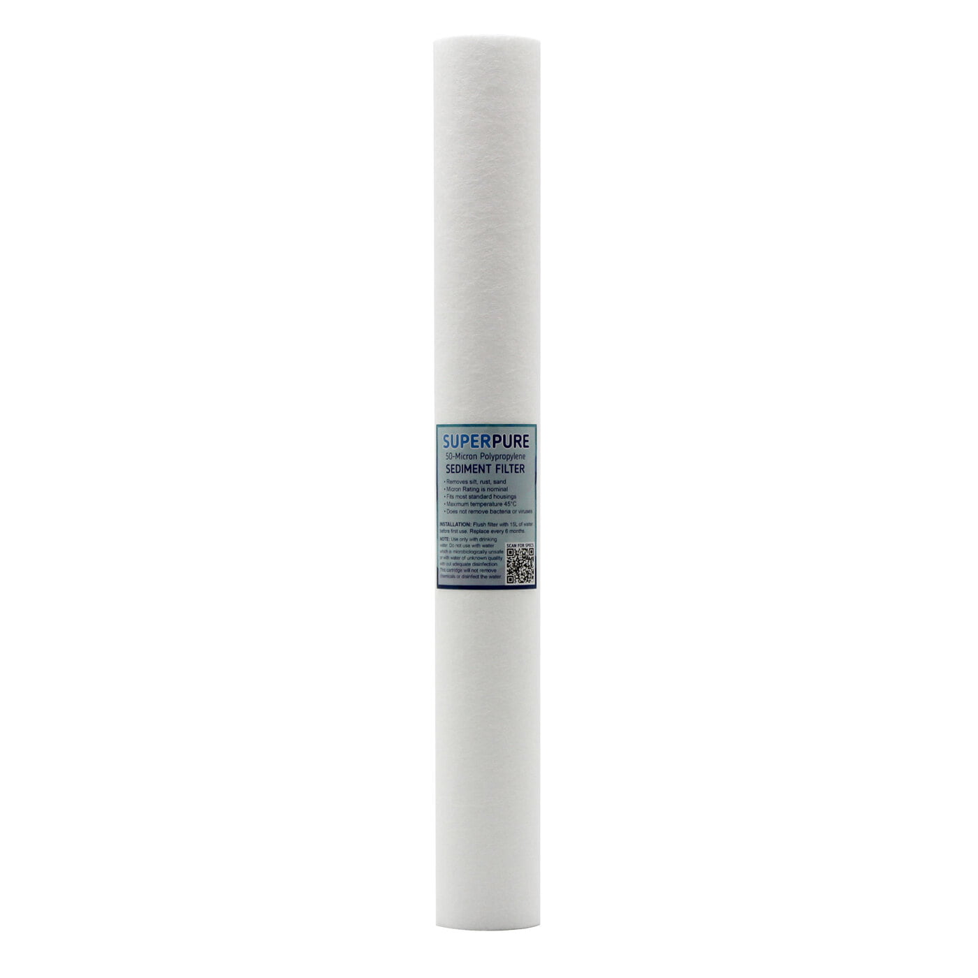 SUPERPURE 20inch Melt Blown Sediment Filter | 5 Micron Fine Filtration