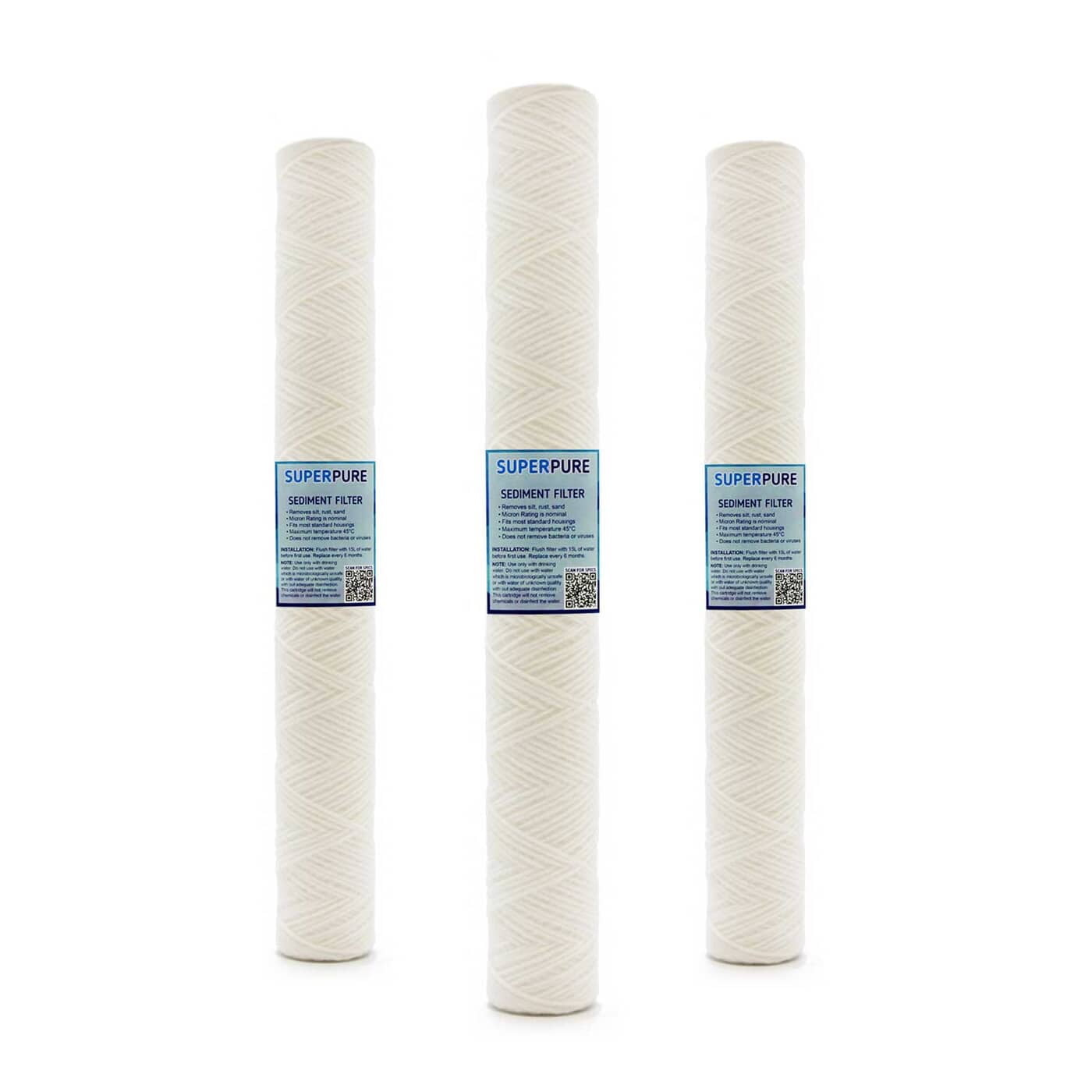 20" String Wound Filter (5 Micron, 3 Pack): Industrial Clarity