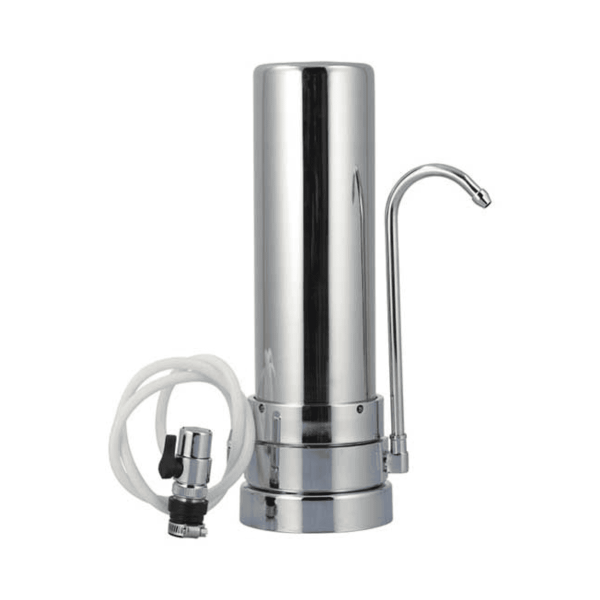 SUPERPURE Stainless Steel Counter-Top Water Filter with Carbon Block ...